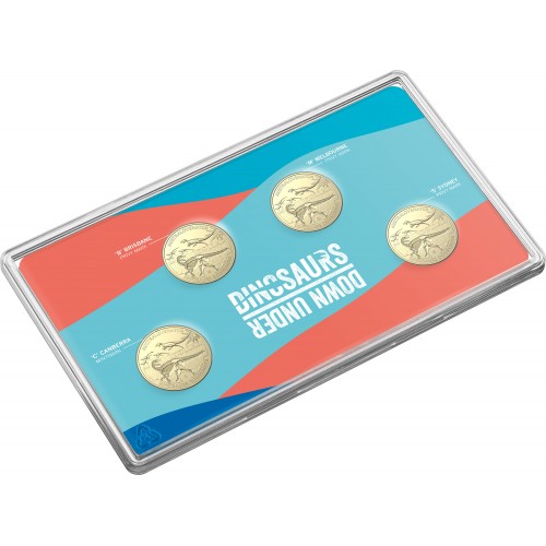 2022 $1 Dinosaurs Down Under 4 Coin Set 1 C Mintmark Plus 3 Privy Marks ...