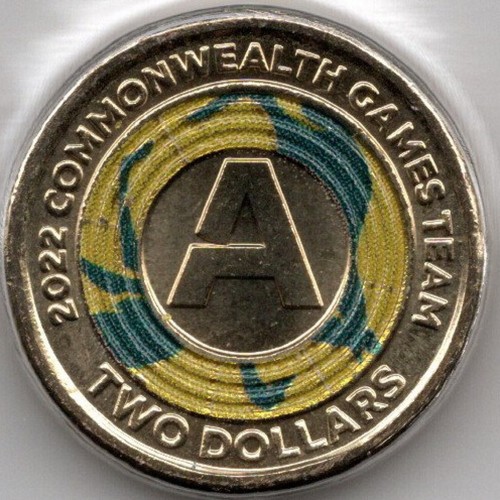 2022 $2 Commonwealth Games Australian Team Letter A Coin Uncirculated