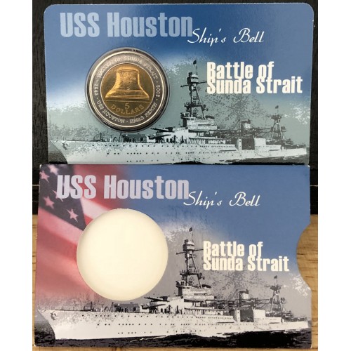 2002 $5 The Battle of Sunda Strait WWII USS Houston