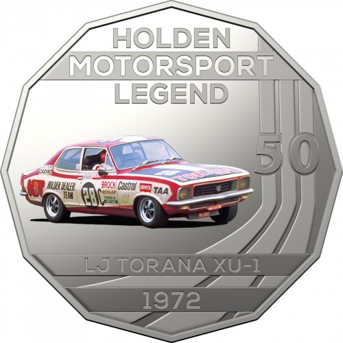 2018 50¢ Holden Motorsports - 1972 LJ Torana XU-1 Coin/Card