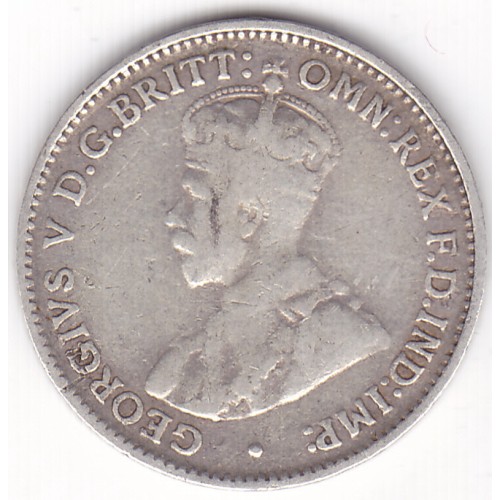 1925 Commonwealth King George V Threepence 92.5% Silver Coin